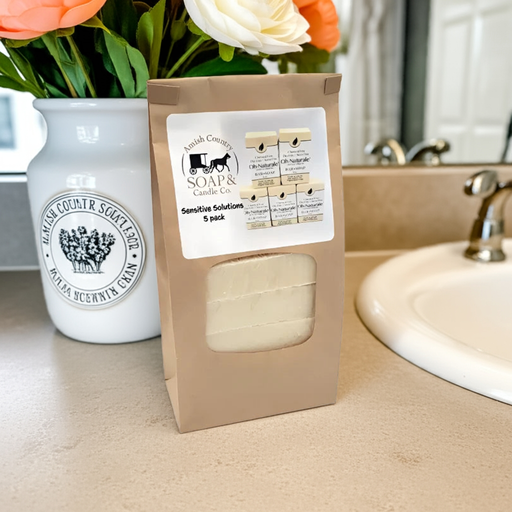 Sensitive Solutions 5-Bar Soap Pack Unscented | Amish Country Soap Co.
