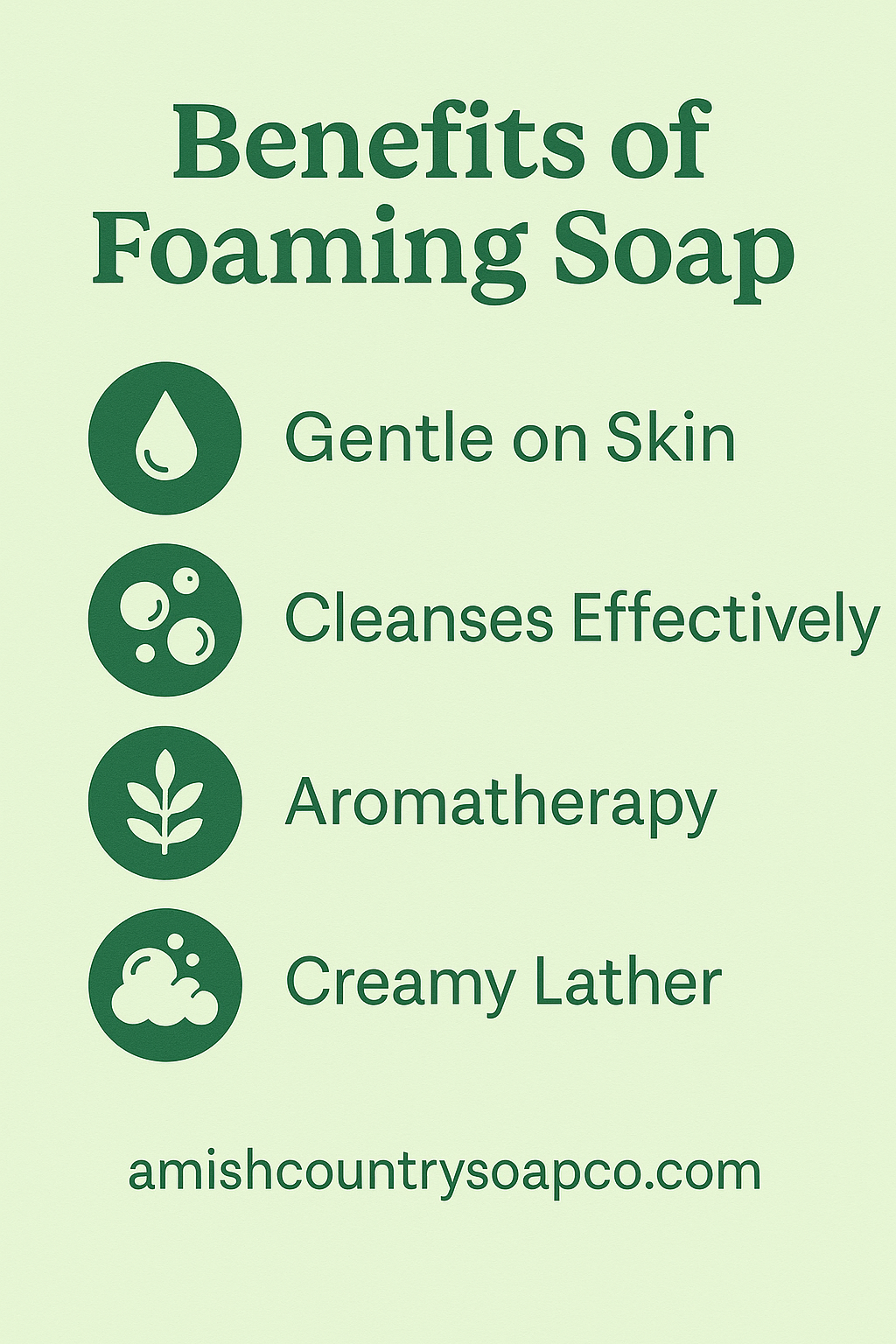 B'Saha Foaming Soap | Amish Country Soap Co.